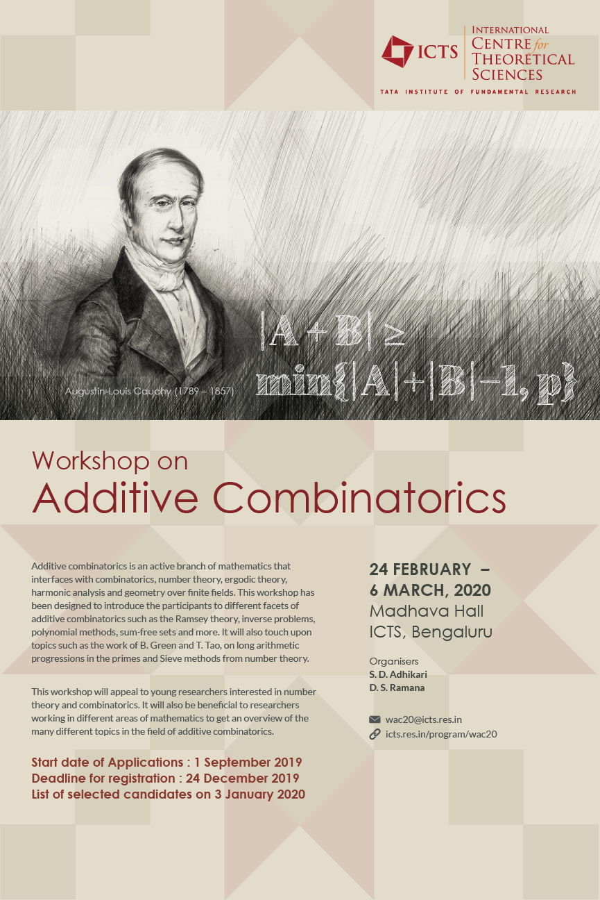 Workshop on Additive Combinatorics | ICTS